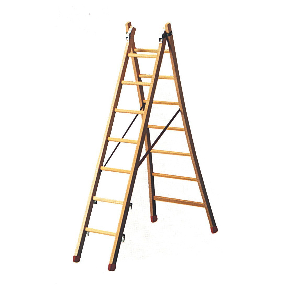 Echelle transformable 2 plans en bois - Echelles transformables ...